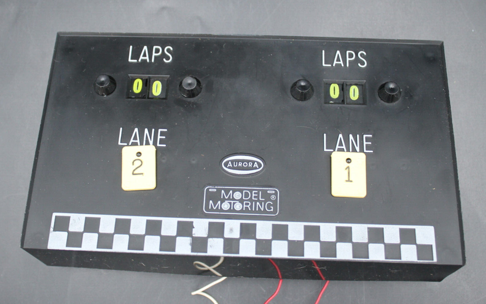 1960s AURORA MODEL Motoring 1 2 3 4 Lane Electric 99 Lap Counter Track ...
