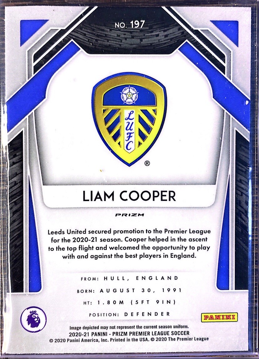 2020-21 Prizm Premier League Liam Cooper Green Wave Prizm #197 Leeds ...