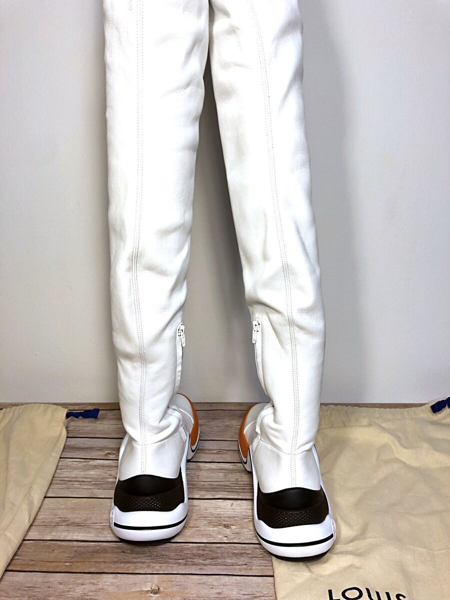 Louis Vuitton Thigh High Archlight Boot Sneaker White Orange Louis Vuitton Thigh High Archlight Boot Sneaker White Orange