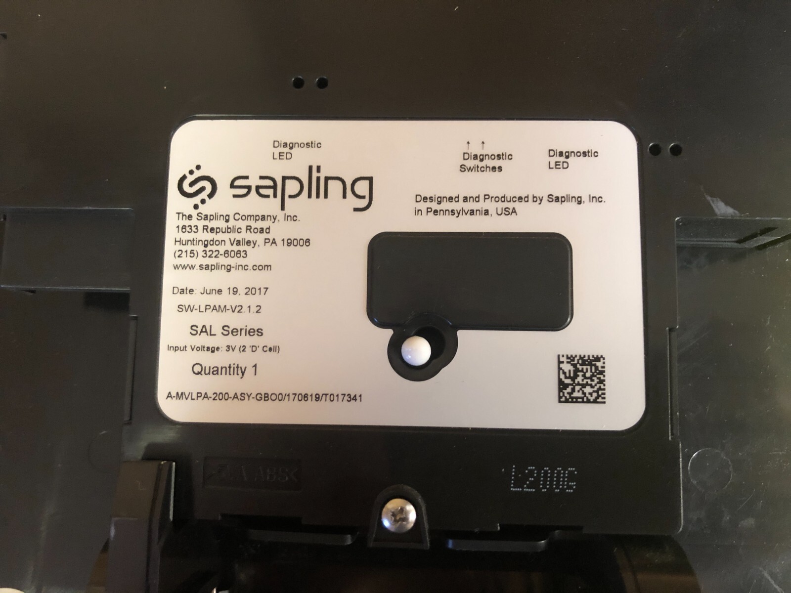 SAPLING SAL-4BS-12R-0 12” Round Analog Slim-Line Battery Powered ...