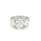 Christopher Designs Crisscut 14K White Gold Lab Created Three Diamond ...