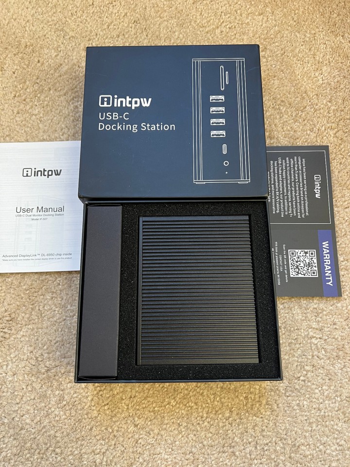 Intpw 5K USB-C 16 in 1 Dual Monitor Docking Station; Model IF-507; Win ...