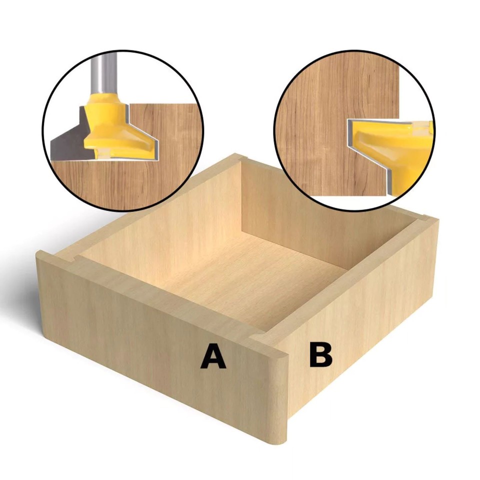 6.35mm/6mm Router Bit Wood Processing Tools For Drawer Joinery/Cabinet ...