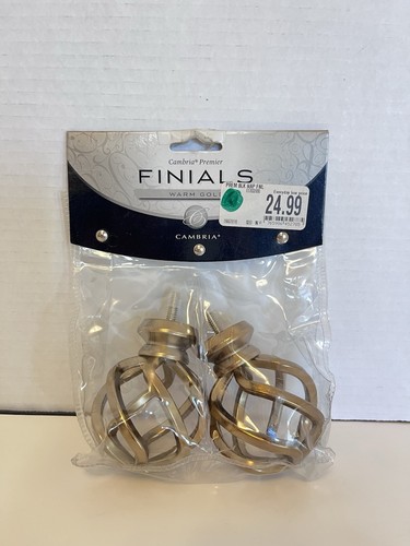 NEW Cambria Premier Warm Gold Bird Cage Finials | eBay