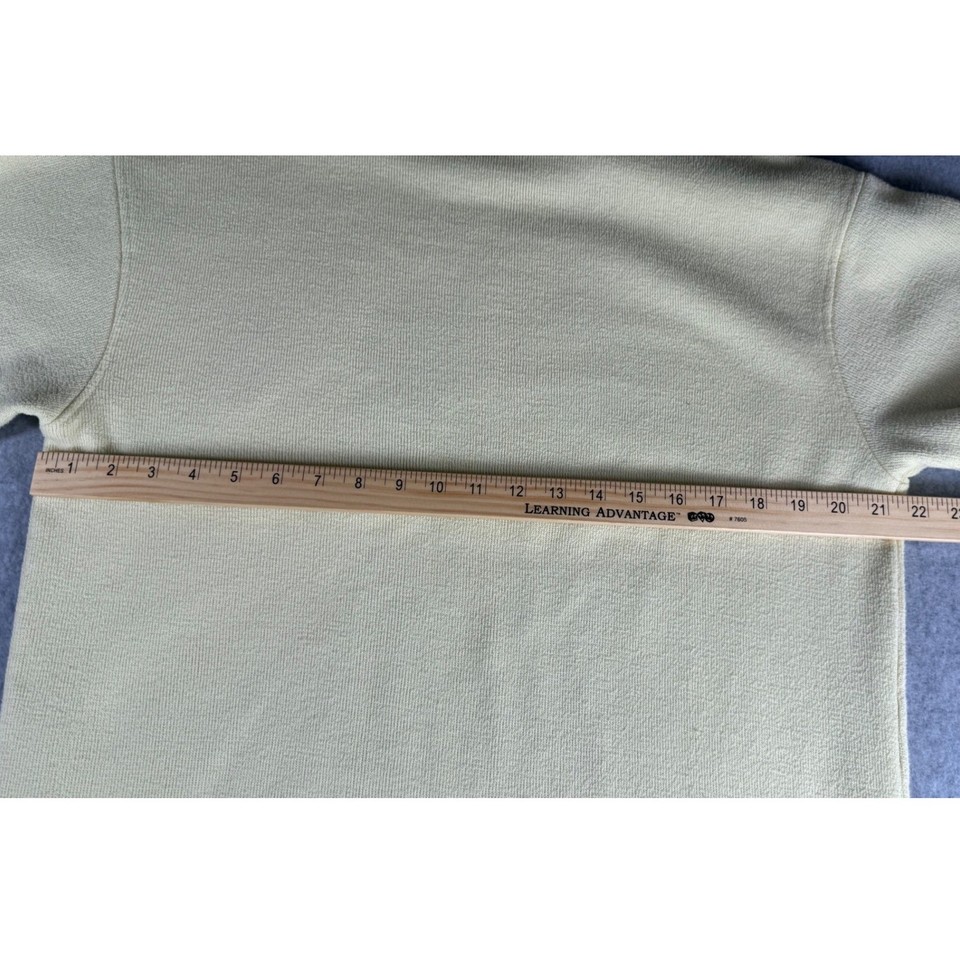 La Jolla Waffle Knit Crewneck Sweatshirt Light Butter Yellow Size Md | eBay