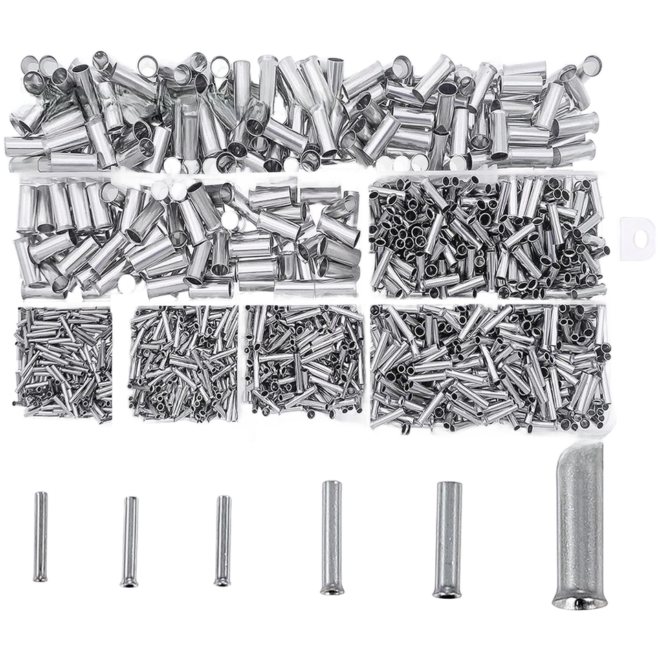 1950 Pcs Wire Copper Crimp Fitting Ferrules Kit, 22-10 AWG Wire ...