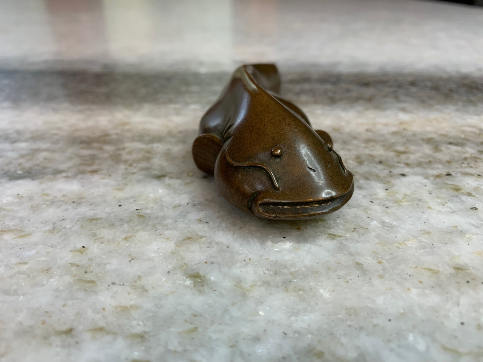 Antique Finely Cast/Ornate Japanese Catfish "Netsuke" Jizai Okimono ...