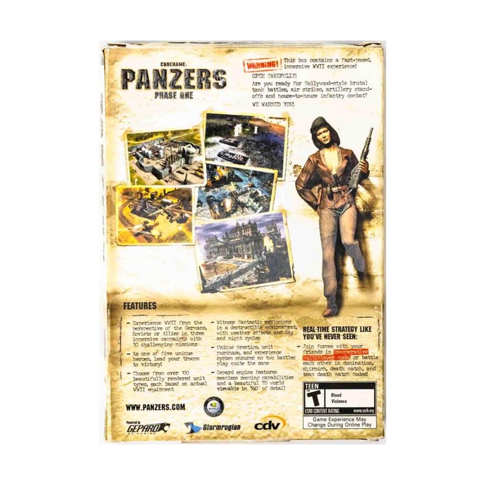 CDV Computer Game Codename - Panzers, Phase One VG+ | eBay