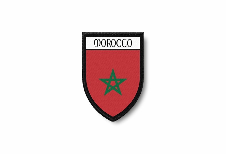 Patch Termocollant Edge Embroidered Flag Printed Morocco Moroccan | eBay