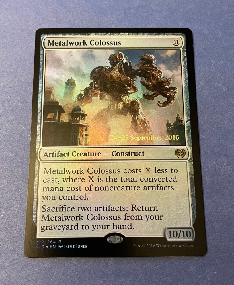 Magic MtG: *FOIL* Metalwork Colossus - Prerelease Promo (Kaladesh), NM ...