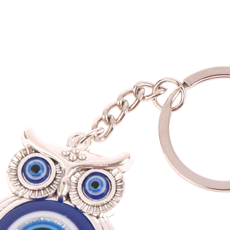 Lucky Owl Greek Turkish Blue Evil Eye Key Chain Car Key Pendant Fashion ...