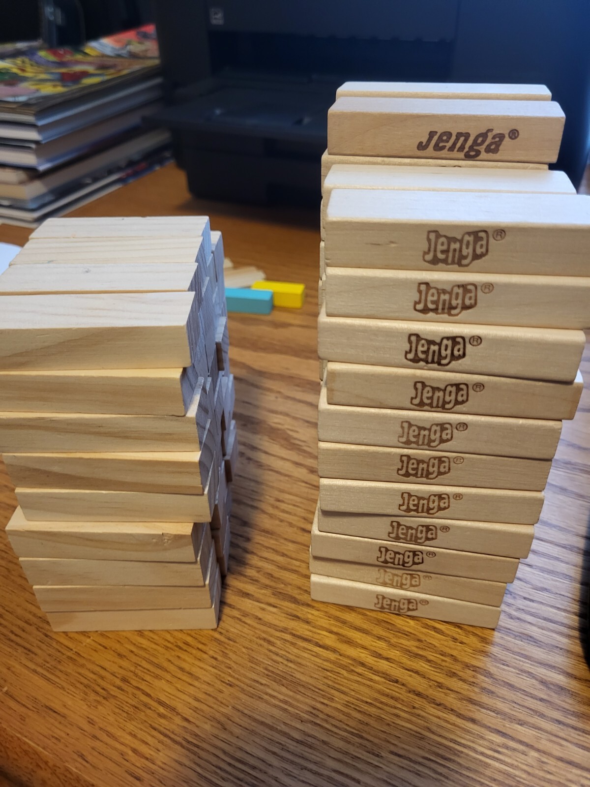 Jenga 57 Blocks & Tower Set Of 44 Blocks Both Sets No Packaging | eBay