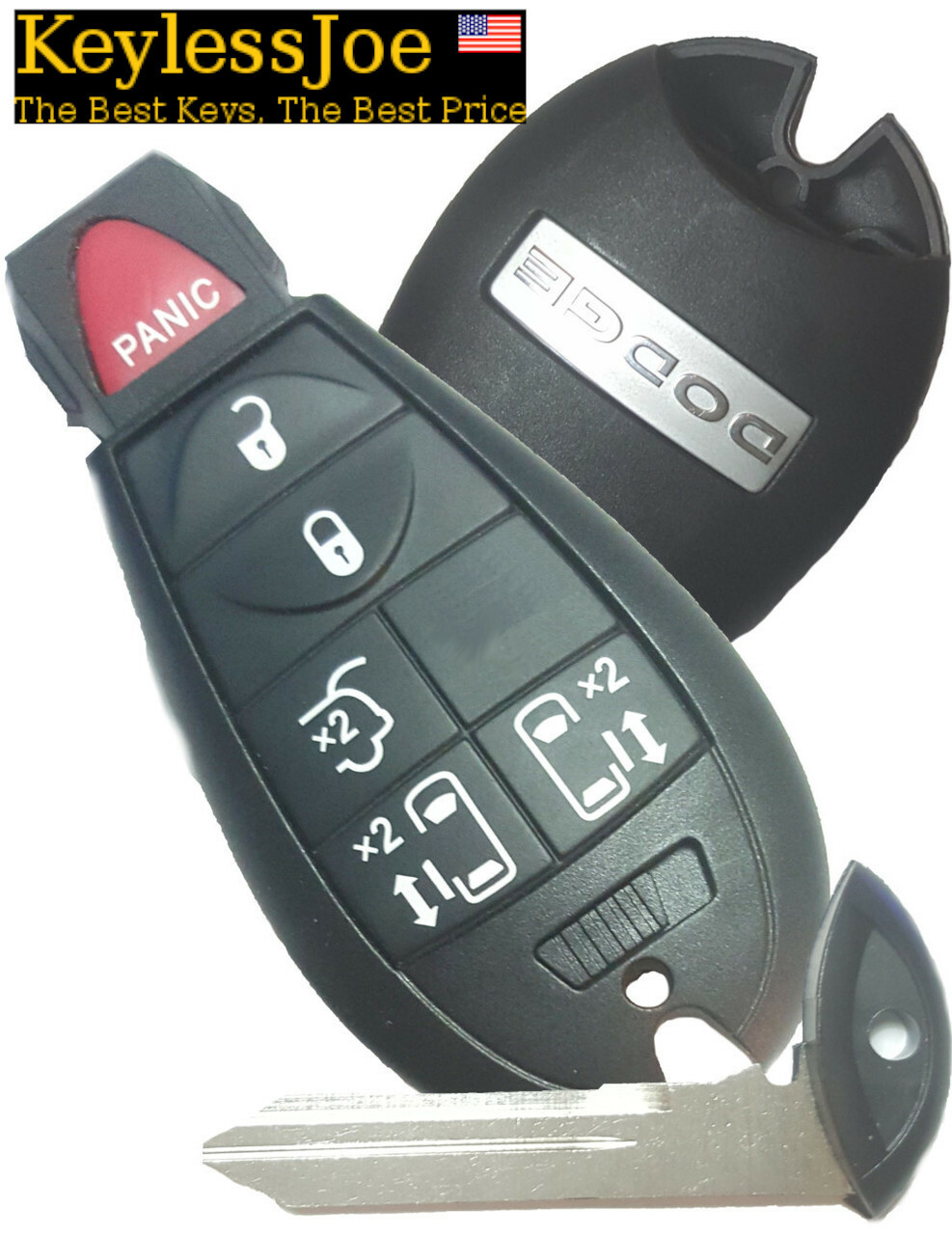 Dodge 6 Button keyless PROXIMITY Remote Fob Fobik Smart Key Power side ...