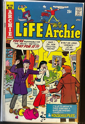LIFE WITH ARCHIE #155 Fine, Betty and Veronica, Jughead, Comics 1975 VF ...