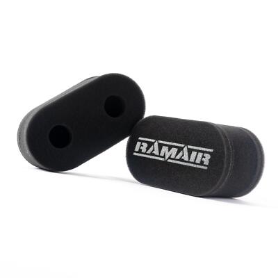 2 x RAMAIR Foam Carb Sock Air Filters Double Trumpet Weber DCOE ...