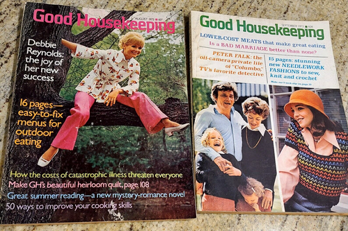 1973 Good Housekeeping Magazine Aug & Sep. Set of 2 Debbie Reynolds ...