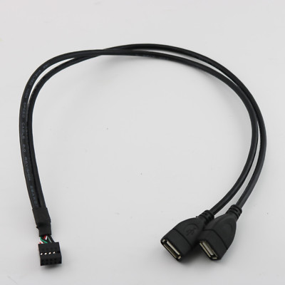 1pc Motherboard Female 9 Pin Header to Dual USB 2.0 A Female Adapter ...