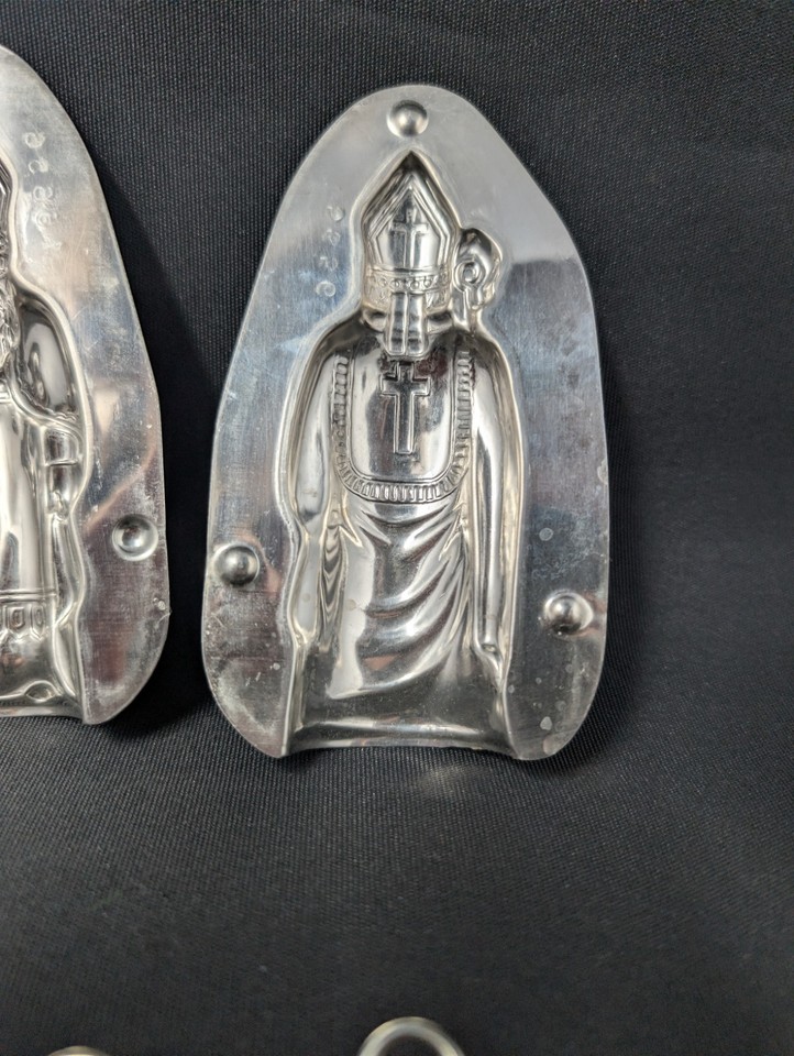 NEAR MINT! 5" Dutch Chocolate CANDY Mold St. Nicholas TIN Vormenfabriek ...