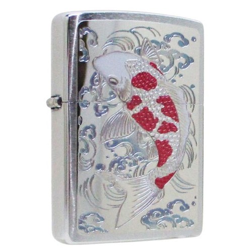 ZIPPO oil Lighter USA ZIPPO Japanese pattern series rising carp CP-KC ...