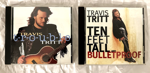 Lot of 2 Travis Tritt CDs trouble 1992 & Ten Feet Tall and Bulletproof ...