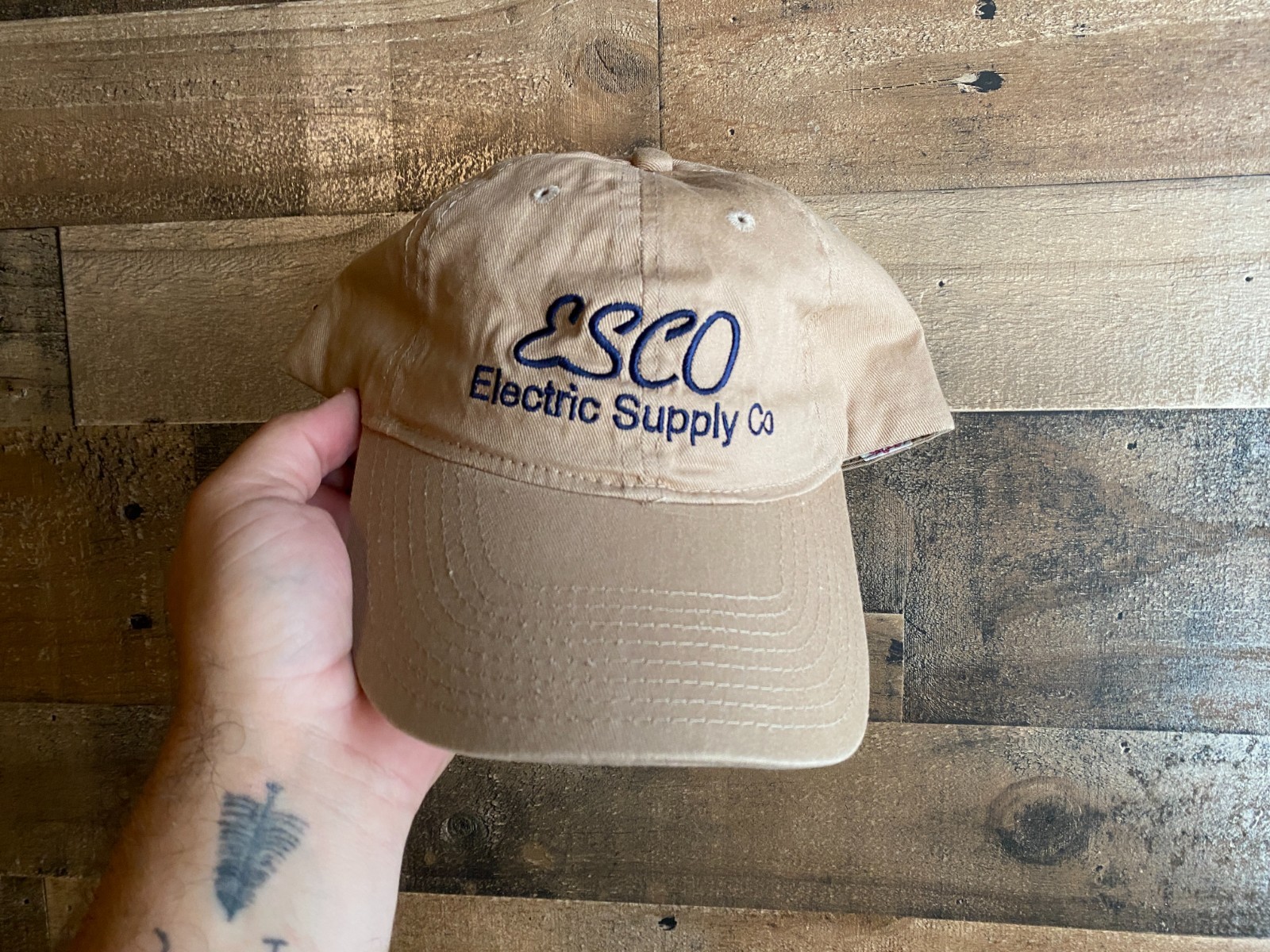 Esco Electrical Supply Co Hat Adult Mens Dad Cap Beig… - Gem