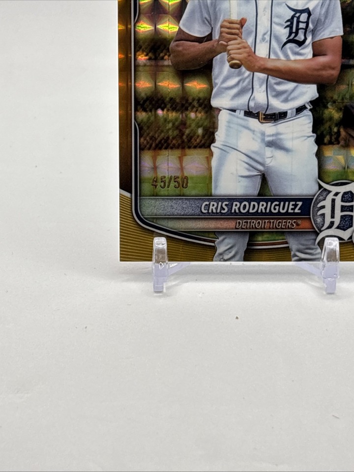 Bowman Chrome 2025 Cris Rodriguez Gold /50 1st Bowman MLB Detroit ...