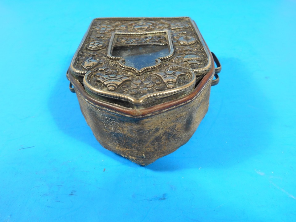 Antique Tibetan Gau Prayer Box Hammered Copper Brass 4" | eBay
