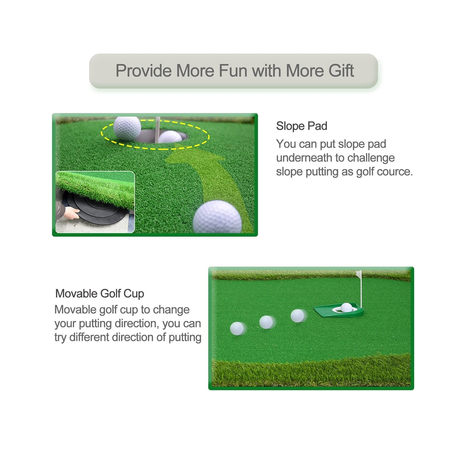 Golf Putting Green, Practice Putting Green Mat, Large Professional ...