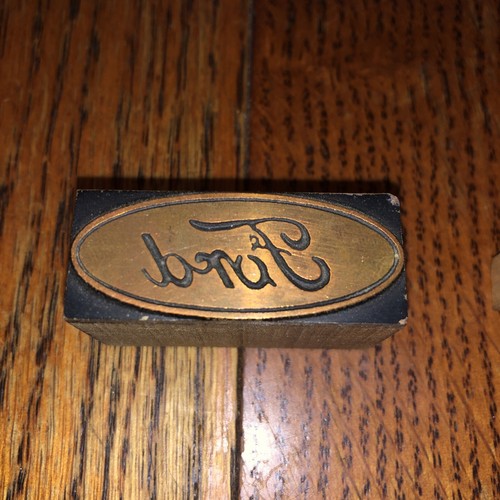 Vintage Ford Script & Philco Metal Ink Stamp Printing Plates Pre Owned ...