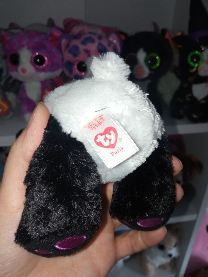 Rare TY Beanie Boo Boos Paris The Uni Panda Claire's Exclusive 6" Soft ...