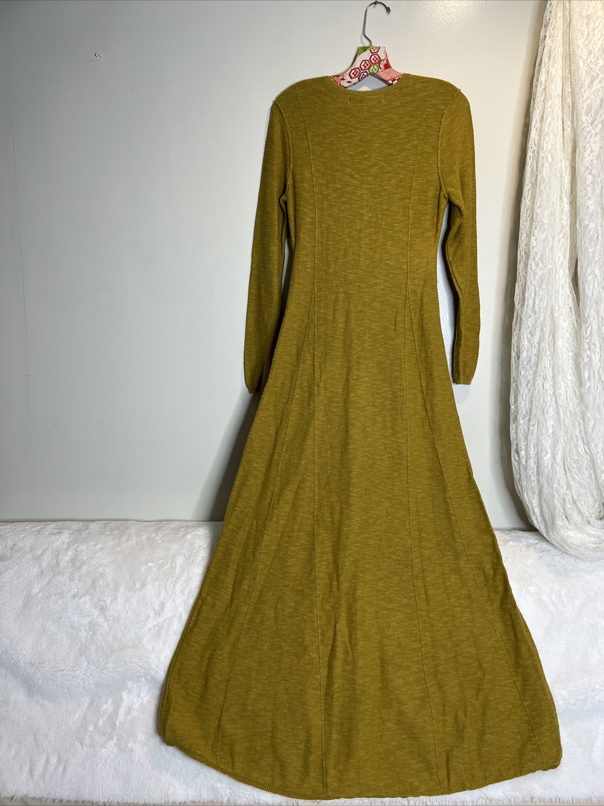 Free People FP Beach El Topo Sweater Maxi Dress XS In Olive Bitter | eBay