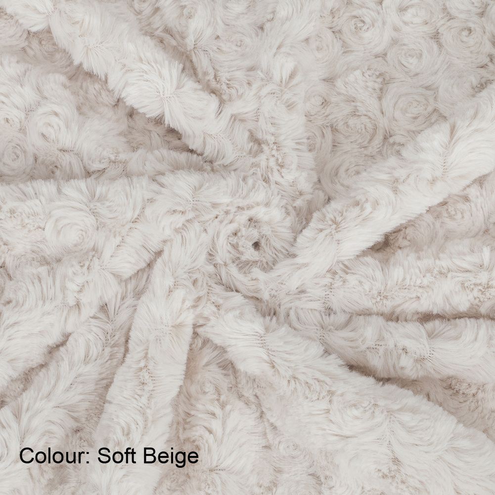 Faux Fur Fabric Rose Swirl Minkee, Imitation Furry Material,Soft Cuddly ...