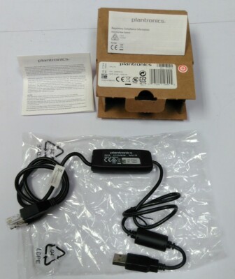 Plantronics APU-75 EHS Hook Switch UC Headset Adapter Cable for CS500 ...