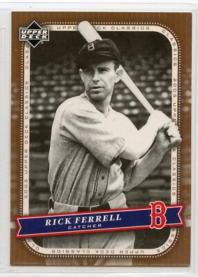 2005 Upper Deck Classics Baseball - #82 - Rick Ferrell - Boston Red Sox ...