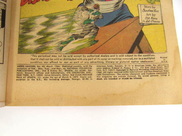Green Lantern 43 DC Comics March 1966 Flash and 1st Major Disaster | eBay