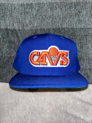 Mitchell & Ness Snapback Hat Blue Cleveland Cavaliers Cavs Hardwood ...