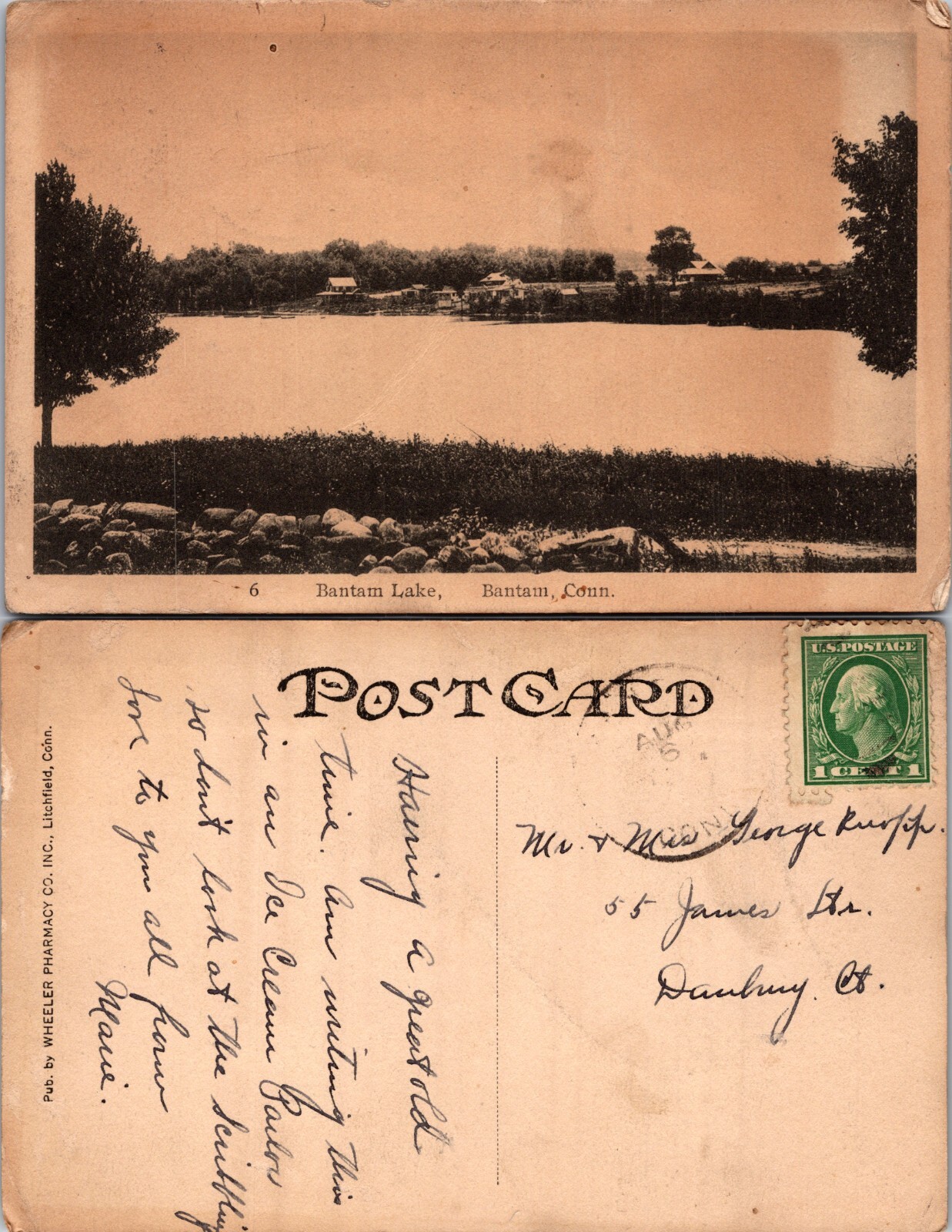 Bantam Lake Bantam Connecticut CT Postcard | eBay