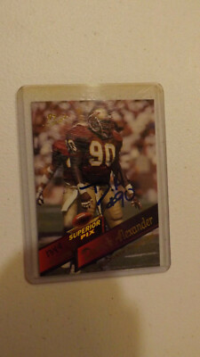Derrick Alexander, 1995 Signature Pix #90 1344/4000. Autographed Card ...