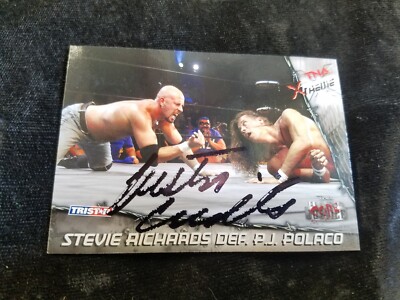 2010 Tristar TNA P.J. Polaco Justin Credible Signed Wrestling Trading ...