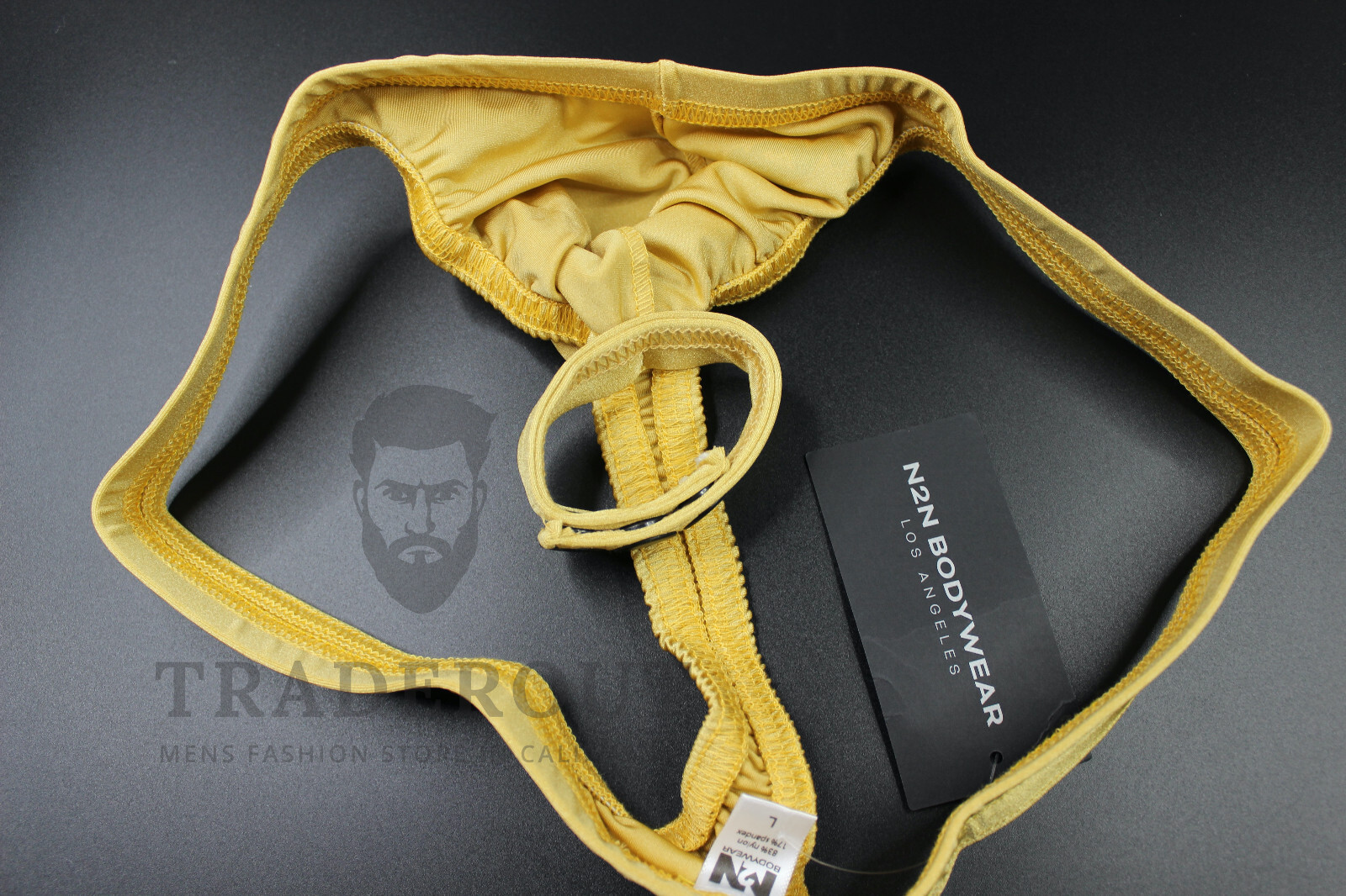 N2N Bodywear Men gold Maverick nylon Swim Thong G-string swimwear size ...