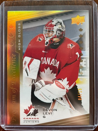 Devon Levi 2021 Upper Deck Team Canada Juniors High Gloss SP RC Card ...