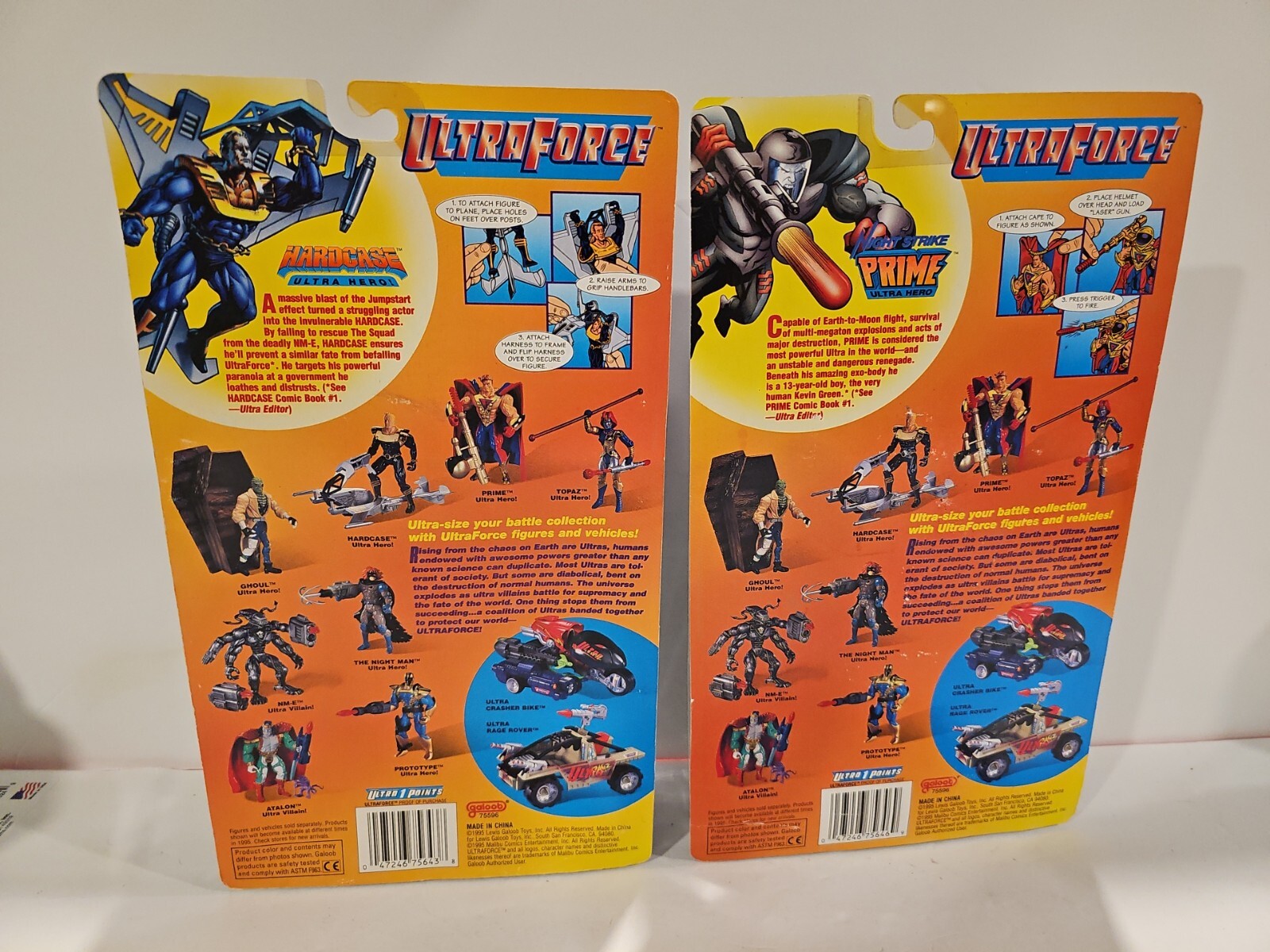 Galoob Toys vintage Ultraforce Night Strike Prime & Ultra Hero Hardcase ...