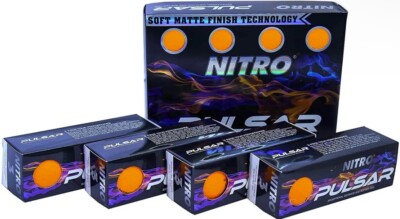 12 Nitro Pulsar Golf Balls ORANGE Soft Matte Finish Technology Low ...