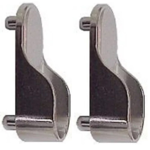 2 x Wardrobe Rail Hanging End Supports with Dowel to Fit Oval Rails ...