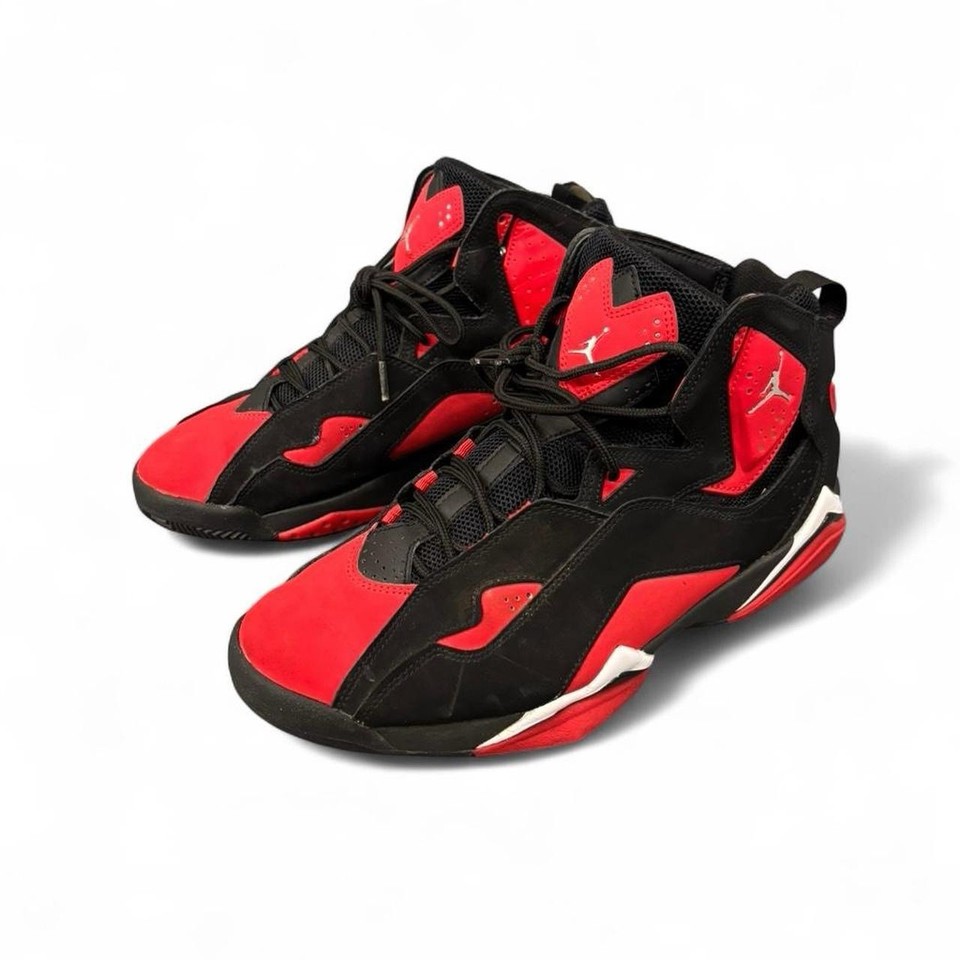 NIKE Air Jordan True Flight Black Chrome University Red Men’s US 9.5 | eBay