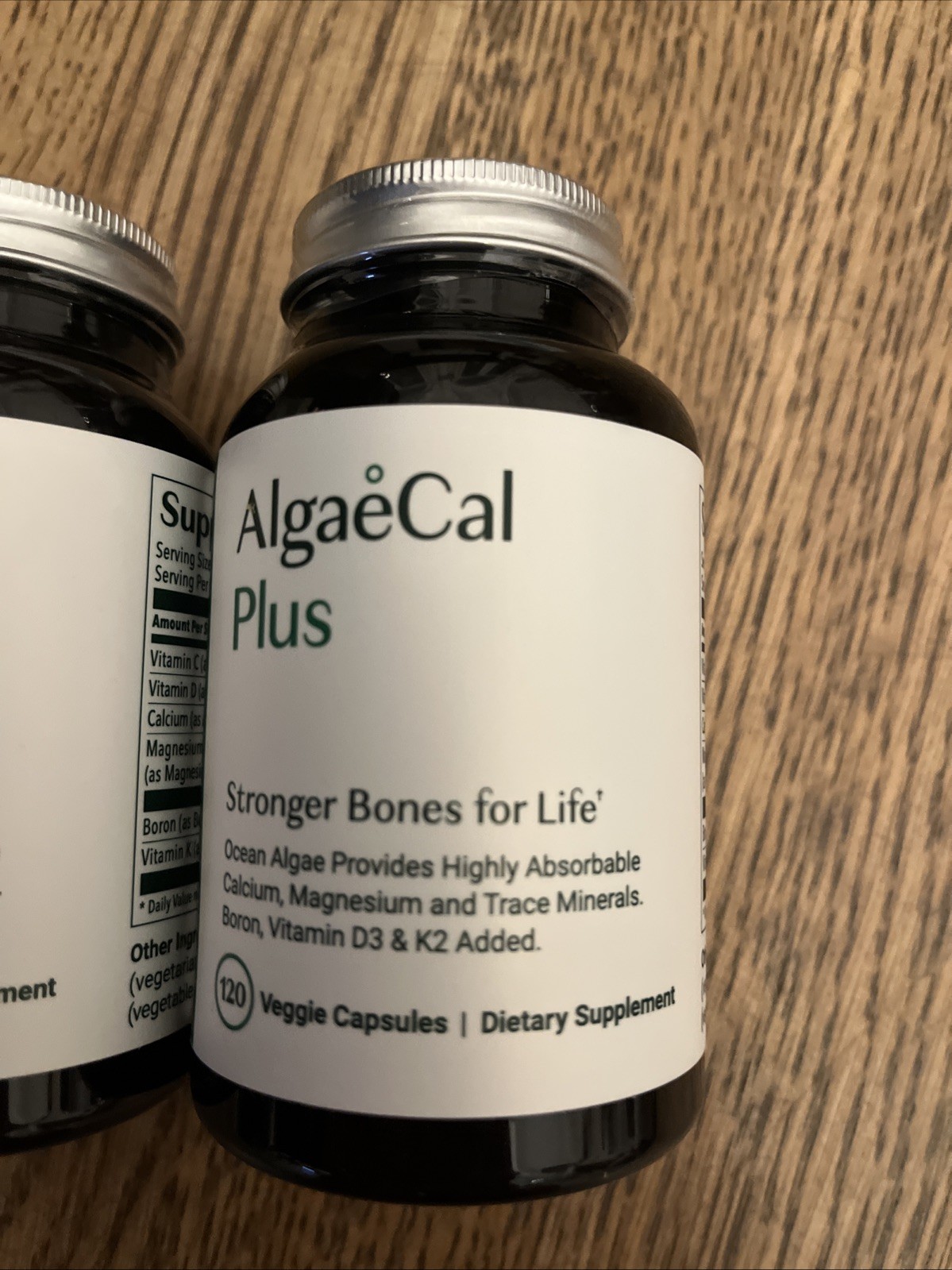 2 x AlgaeCal Plus Stronger Bones Veggie Capsules 120ct ea. 9/27 SEALED ...
