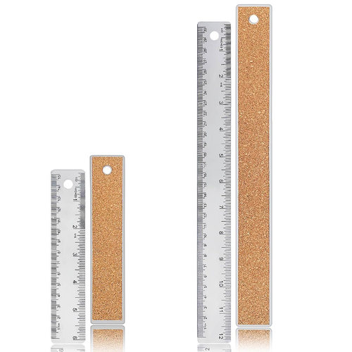 Metal Ruler 6 Inch 12 Inch Stainless Steel Metal Ruler with Cork ...