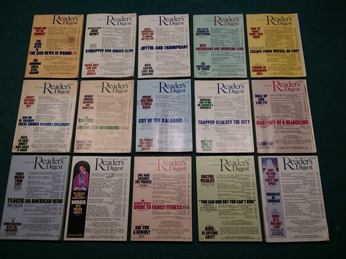 Lot of 16 Vintage Reader's Digest Magazines 1984 (3) 1985 (9) 1986 (3 ...