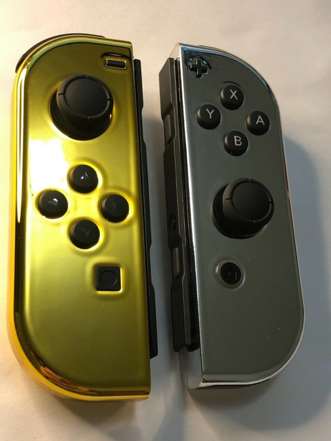 Custom Chrome Gold Silver Nintendo Switch Joy Con Joy-Con JoyCon SET ...