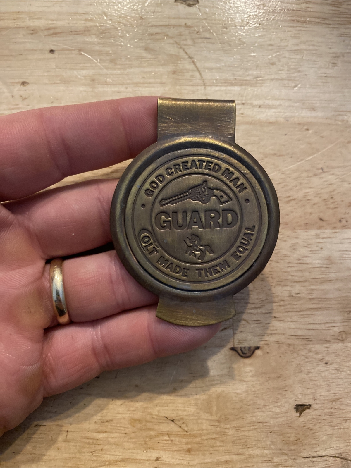 Colt Firearms Money Clip Wallet Collector Patina Meta… - Gem